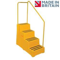 4 Step Horse Mounting Block with Handrail — HCR Systems Ltd